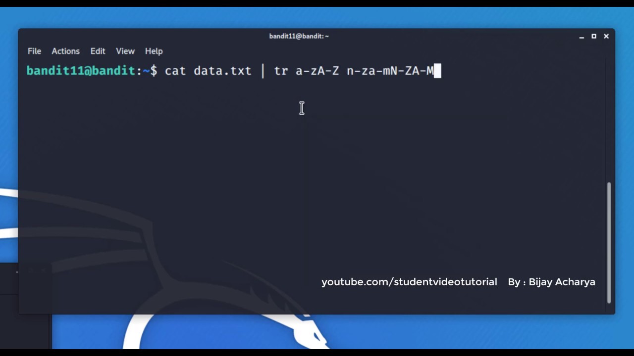 [Kali Linux] CTF Bandit : Level 11 → Level 12 [Over the wire] - YouTube
