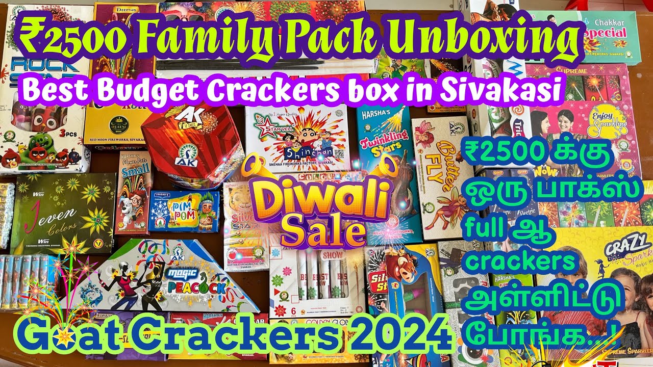 ₹2500 Family Pack Unboxing | Goat Crackers | Sivakasi Crackers 2024 #