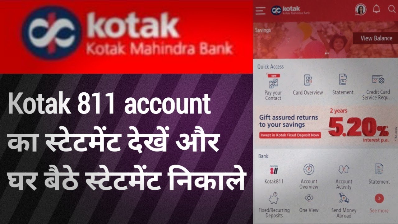How To Download Kotak Mahindra Bank Account Statement PDF | How to ...