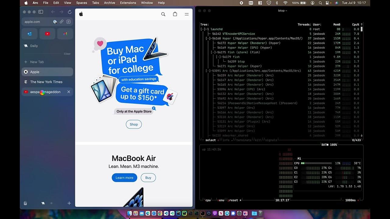 Arc browser MASSIVE slowdown in UI - YouTube