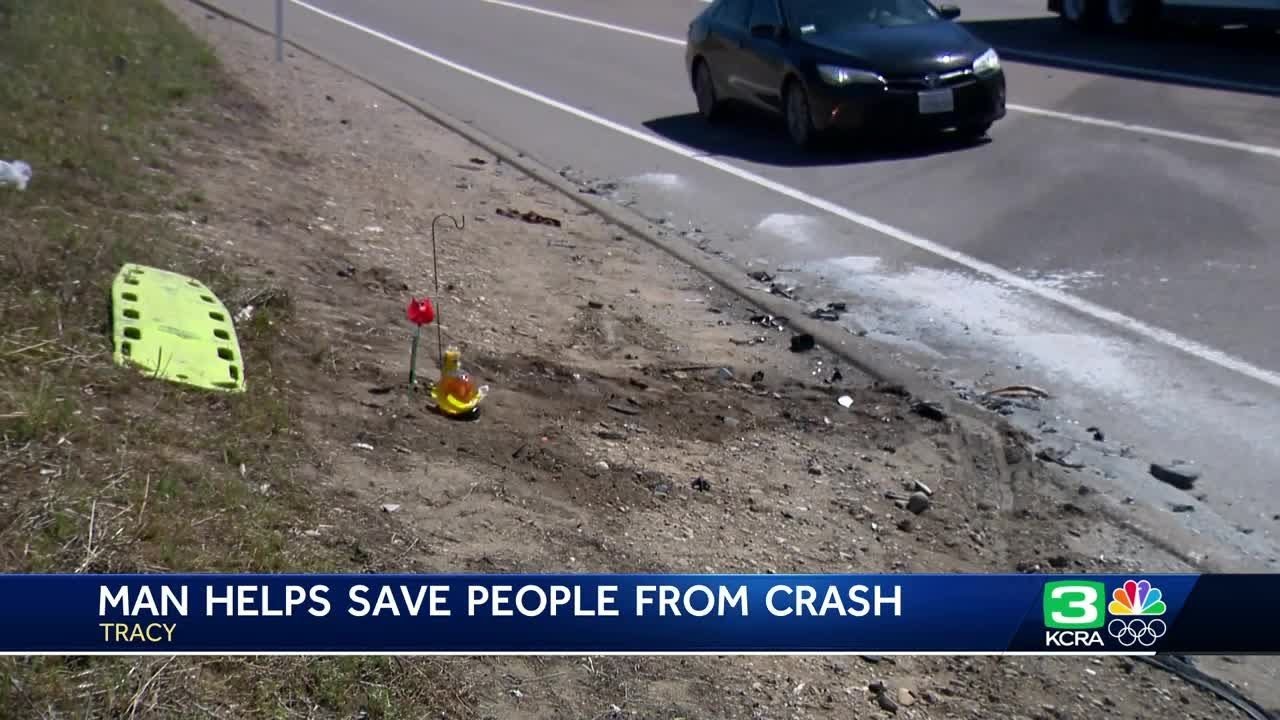 Passersby help save man, kids in Tracy crash caused by wrong way driver ...