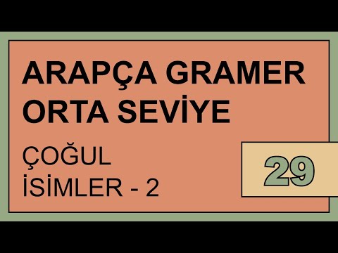 29.DERS: Çoğul İsimler - 2 (Kurallı Bayan Çoğul)
