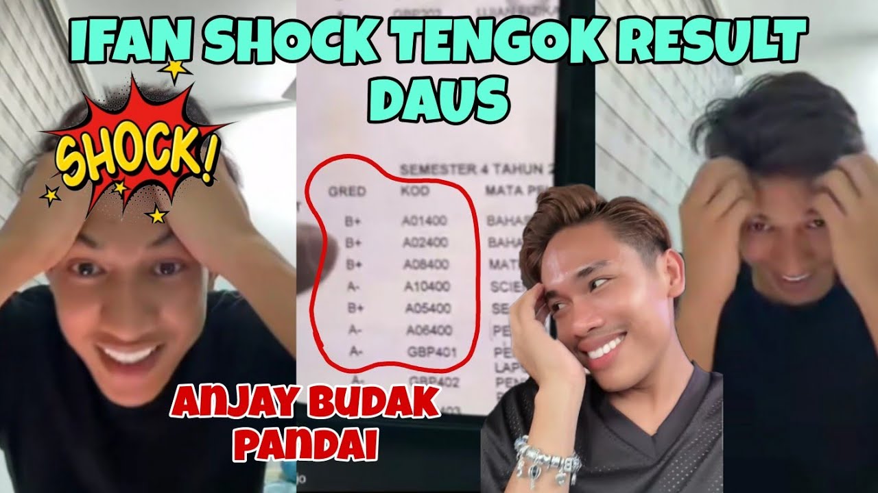 Irfan terkejut tengok result daus, daus budak pandai - YouTube