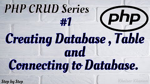 PHP CRUD series using MySQL Database for beginners . - YouTube