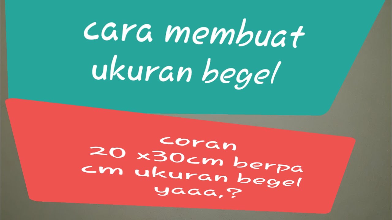 Cara membuat ukuran begel - YouTube