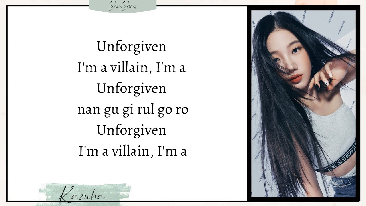 Unforgiven - Easy Lyrics | LE SSERAFIM - YouTube