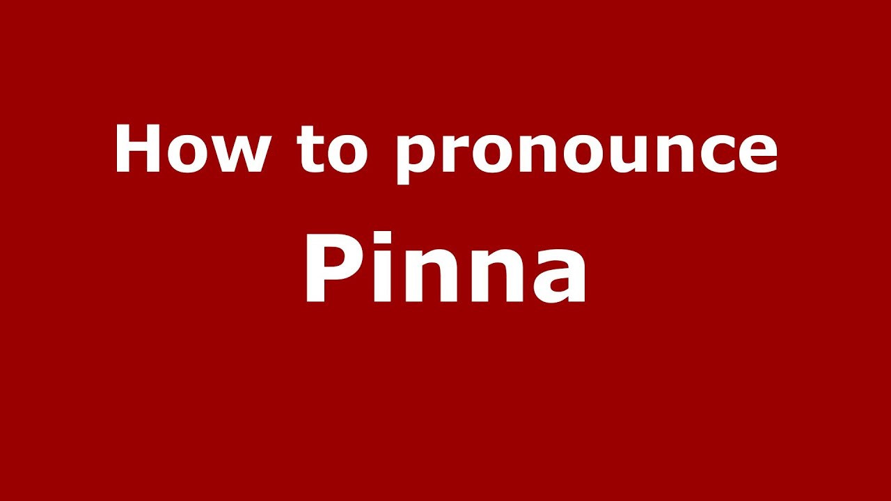 How to pronounce Pinna (Italian/Italy) - PronounceNames.com - YouTube
