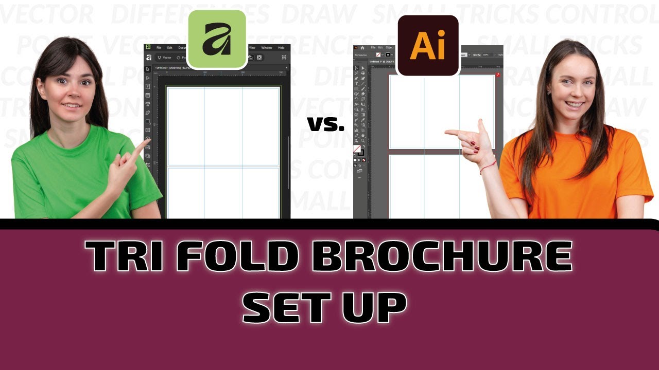 How to set Tri Fold Flyer - size bleed and guides - YouTube