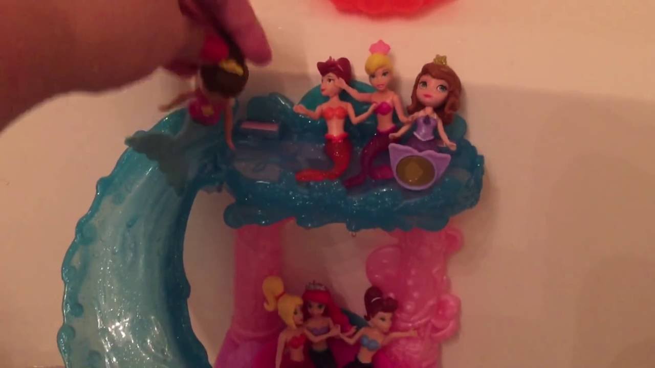 (美國玩具介紹)愛探險的朵拉美人魚滑梯城堡浴室玩具組 费雪 Dora splash and slide playset - YouTube