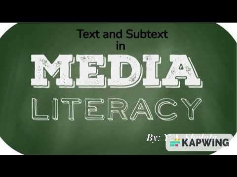 Text and Subtext in Media Literacy - YouTube