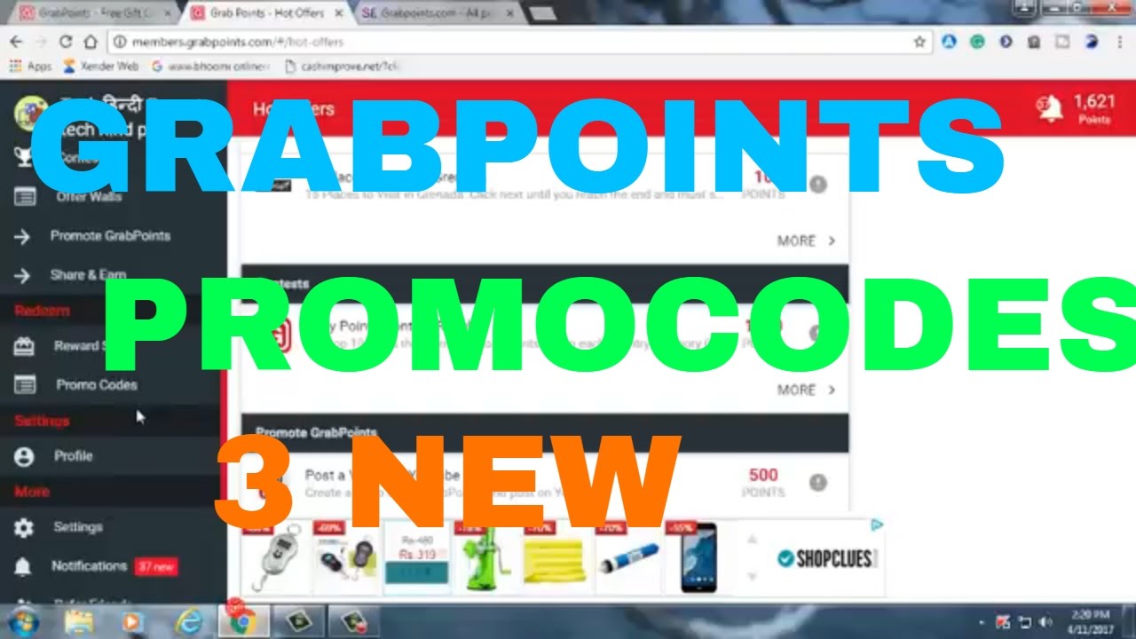 Grabpoints 3 New Promocodes - YouTube