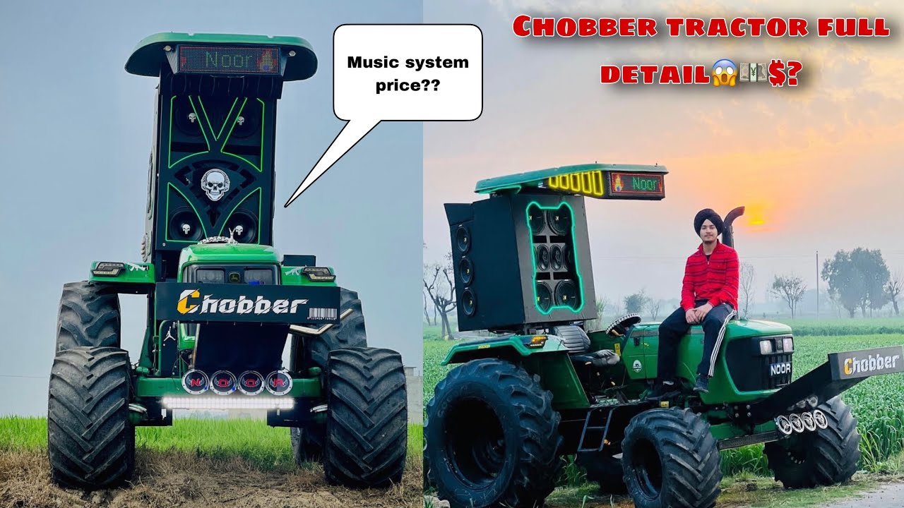 Noor uppal tractor detail 🔥 monster tyre $ music system 🔊chobber - YouTube