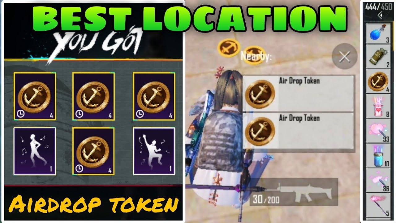 BEST LOCATION FOR AIR DROP TOKEN IN BGMI 😍 AIR DROP CARNIVAL | Air Drop Token Location | NEW ...