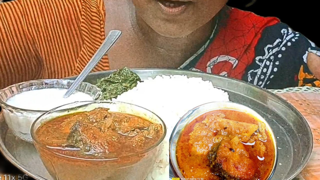 asmr spicy fish curry eating show||mukbang||indian eating show ...