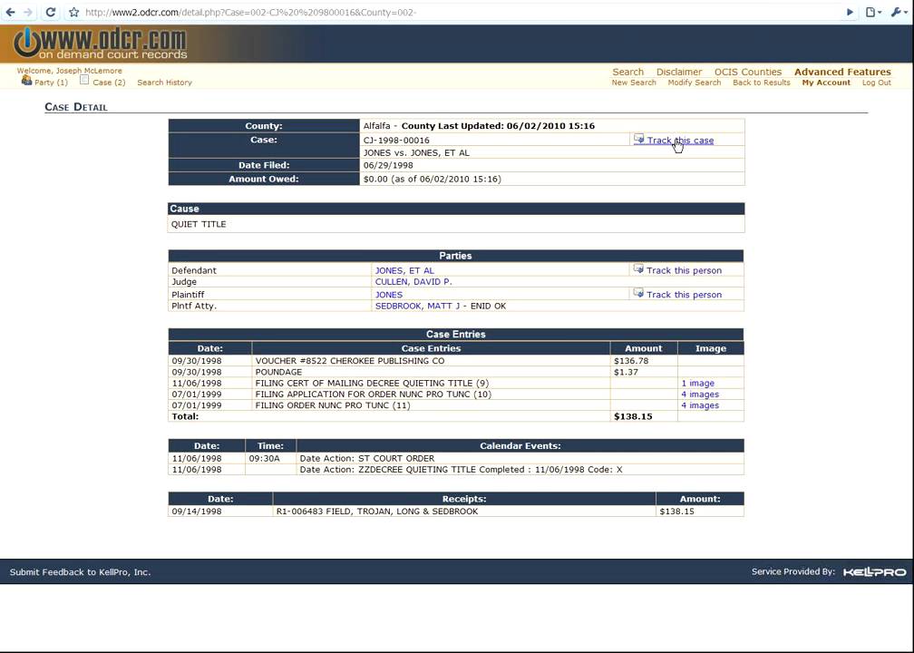 How to receive ODCR.com email updates on cases and people - YouTube