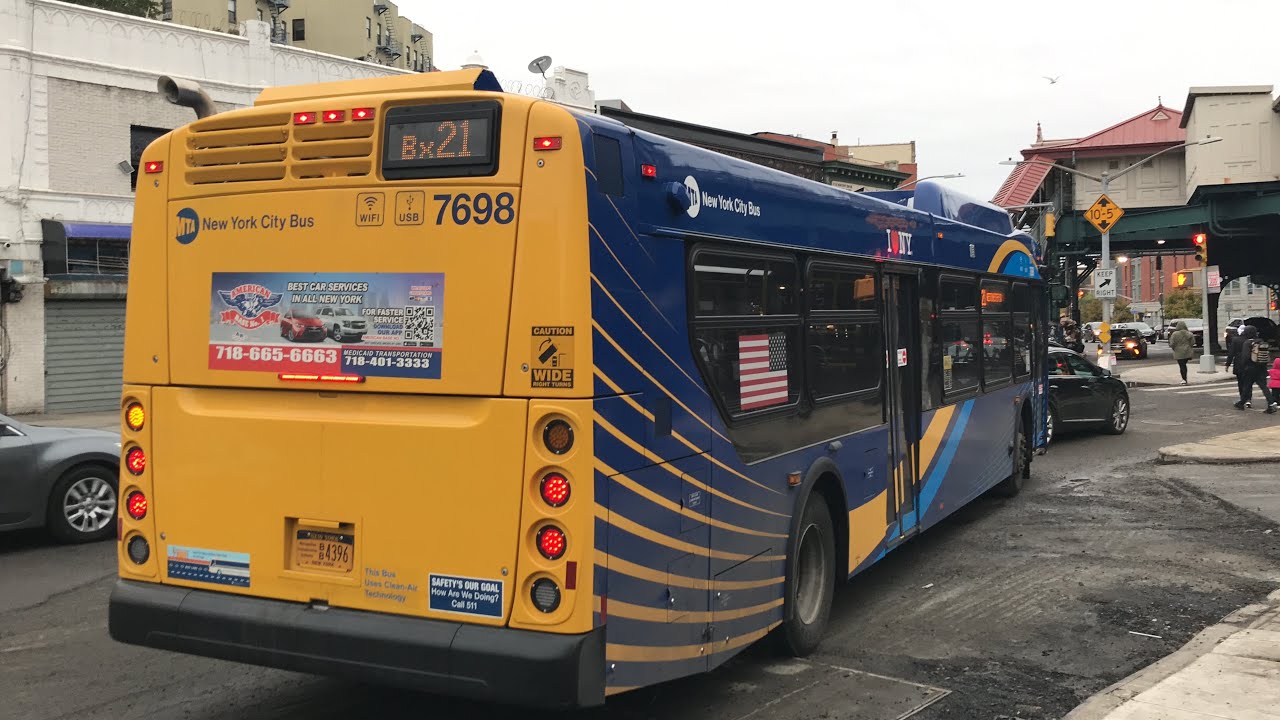 MTA NYCT Bus: 2018 New Flyer XD40 #7698 on the Bx21 - YouTube