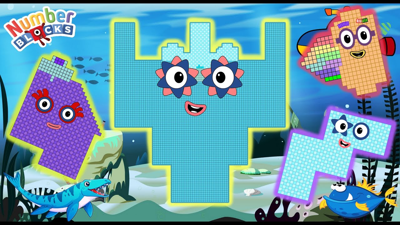 Looking for BIG Numberblocks Puzzle Tetris Game 5555 ASMR Undersea ...