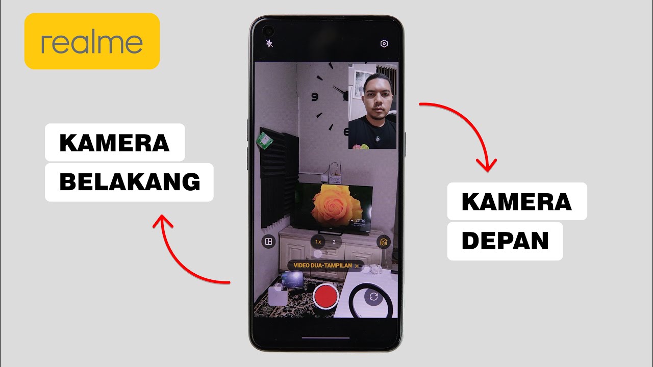 Cara Rekam Video Menggunakan 2 Kamera Sekaligus di HP Realme - YouTube