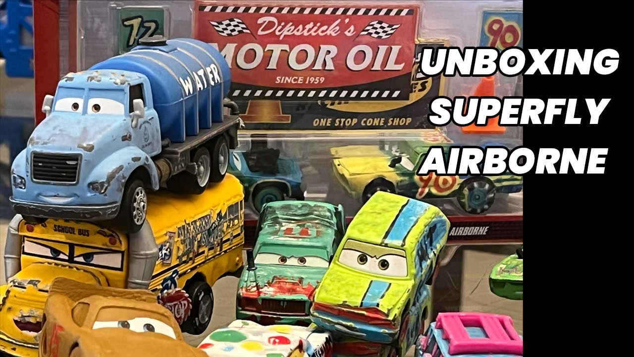Disney Pixar Car 2022 Unboxing Review Dipsticks Motor Oil 2 Pack ...