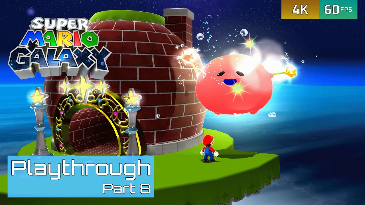 8 | Comet Observatory Lumas | Super Mario Galaxy | 4K 60FPS No ...