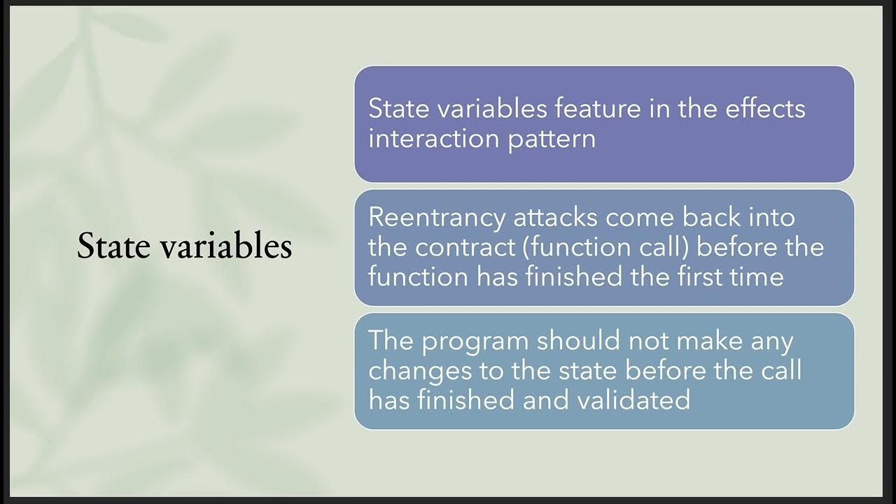 Solidity Check Effects in programming - YouTube