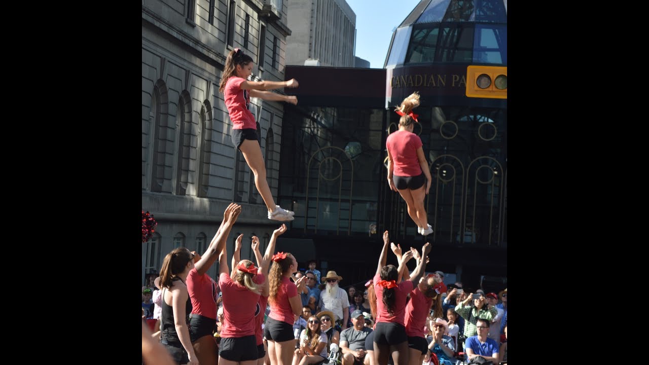 Calgary stampede parade part 2 - cheering squad - YouTube
