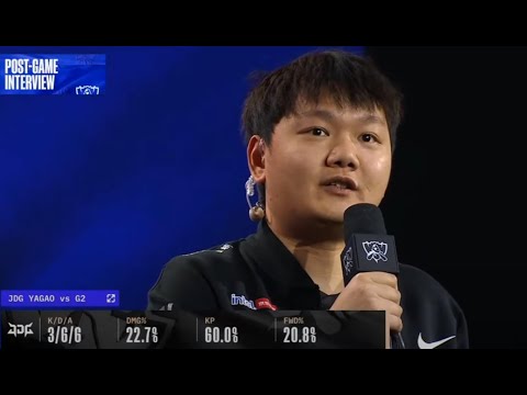 JDG Yagao interview - Worlds 2022 Day 4 - YouTube