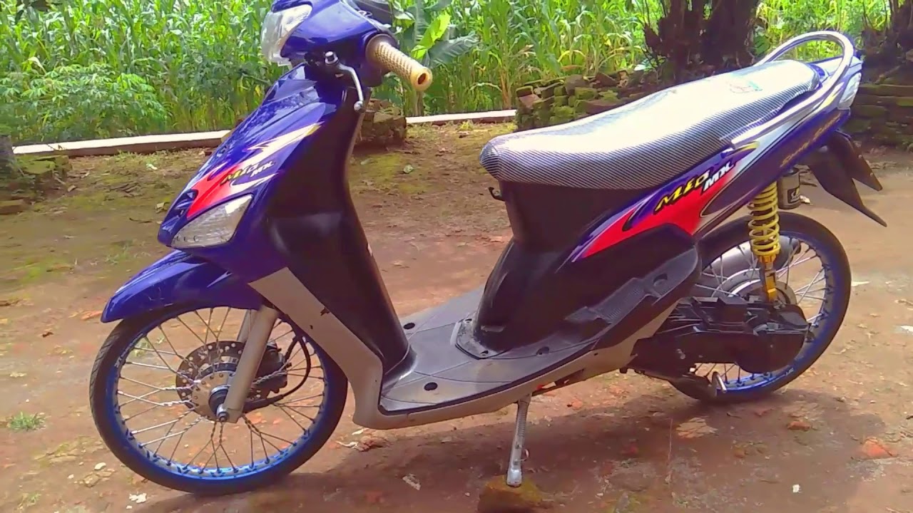 Modifikasi Harian | Mio sporty super blue Thailook style (mio mx) - YouTube
