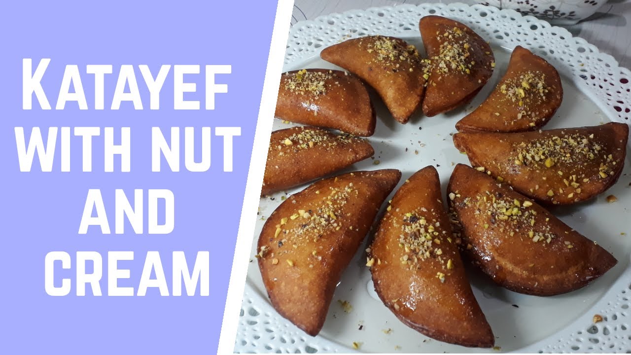 Qatayef(katayef) with nuts and cream - YOU SHOULD TRY İT - YouTube