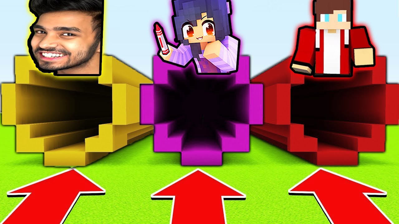 DO NOT CHOOSE THE WRONG SECRET BASE TUNNEL! - Minecraft Battle - Maizen ...