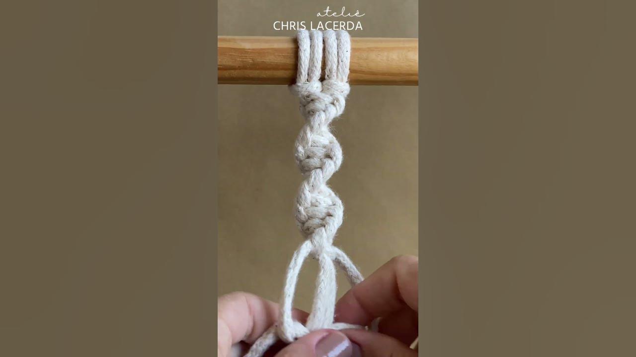 DIY macramê nó espiral #macramediy #tutorialmacrame #macrametutorial #passoapasso #shorts - YouTube