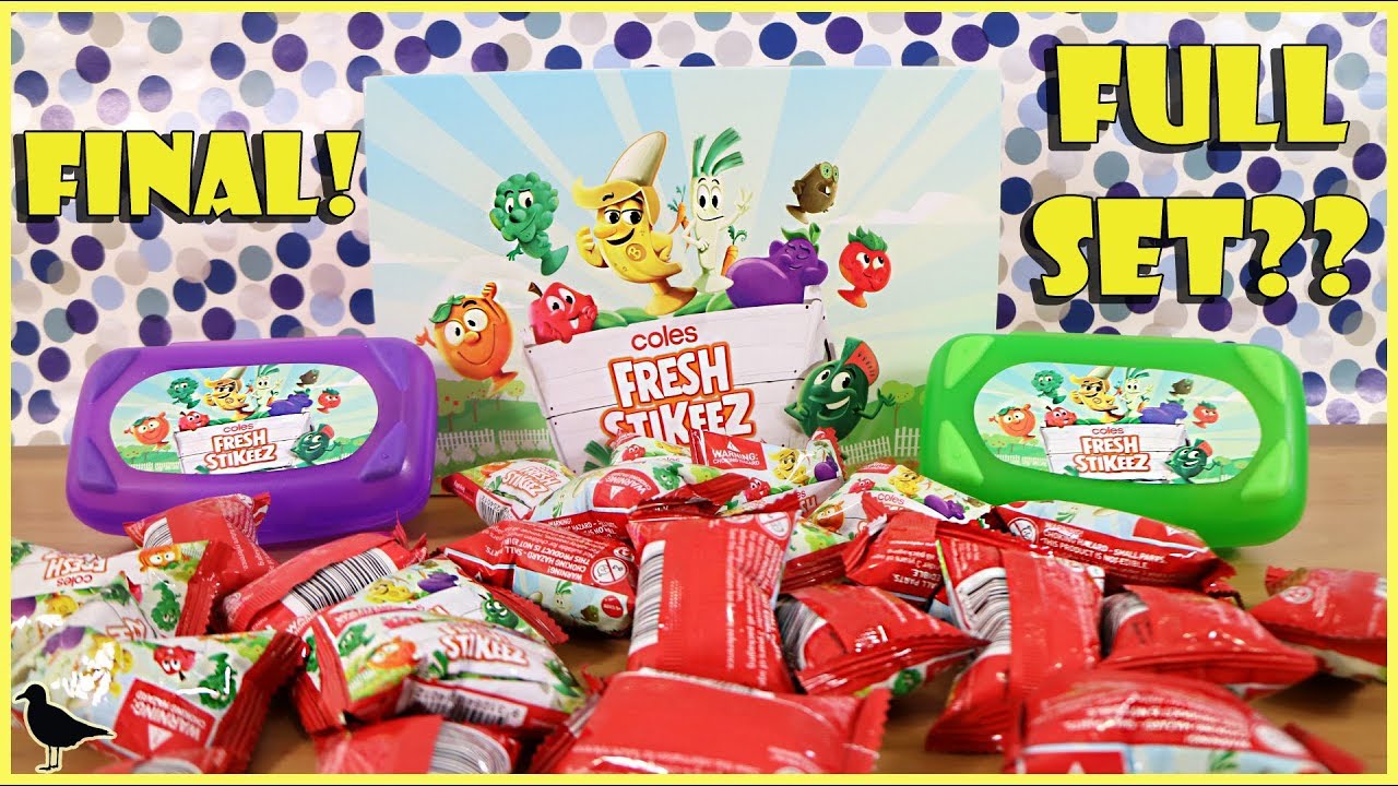 Coles Fresh Stikeez Opening #5 Final Complete Set? Rare Found! | Birdew ...