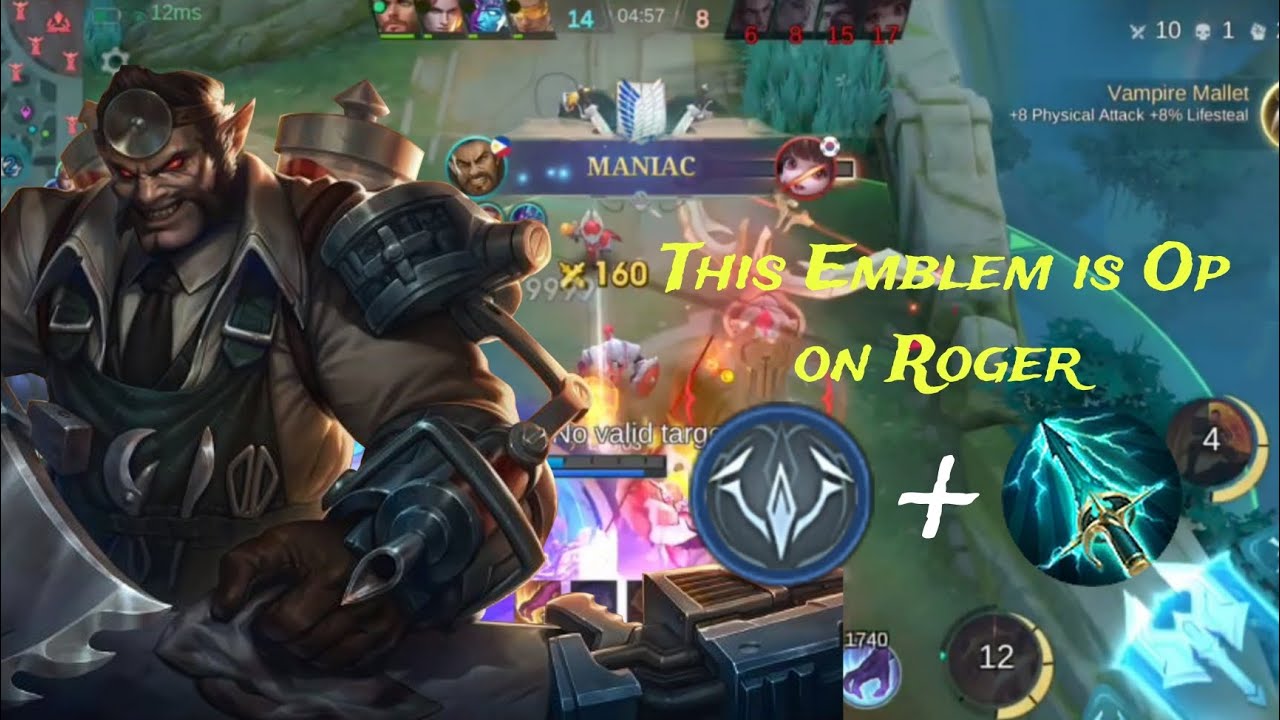 This Emblem and New Item is Op on Roger | Unstoppable Roger🔥 - YouTube