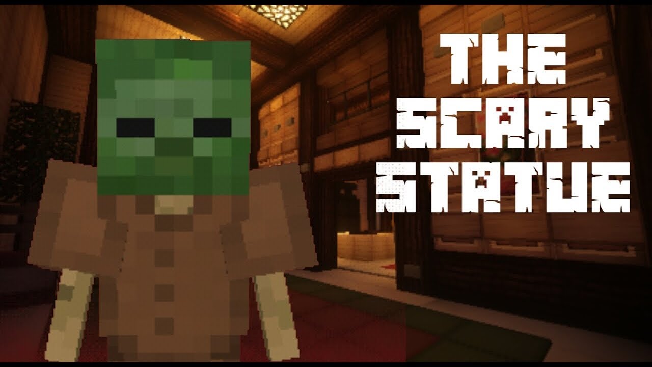 Minecraft PE : How to make the scary statue - YouTube