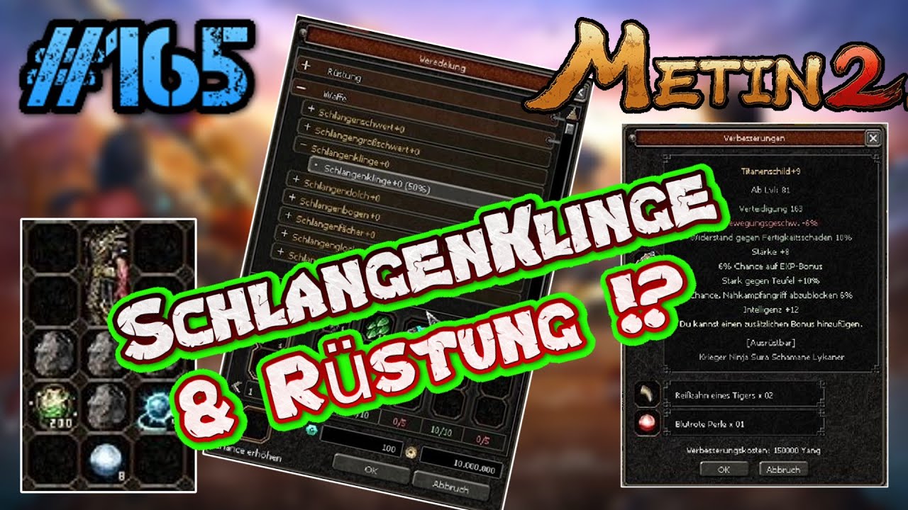 Metin2.de RUBY [#165] - Uppen & Schlangen-Klinge herstellen!? - YouTube