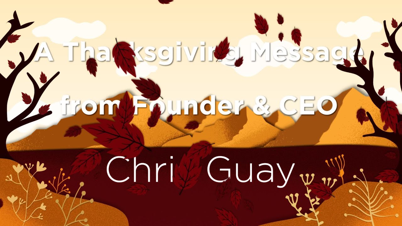 Thanksgiving Message from Chris Guay, Vitality Living Founder & CEO ...