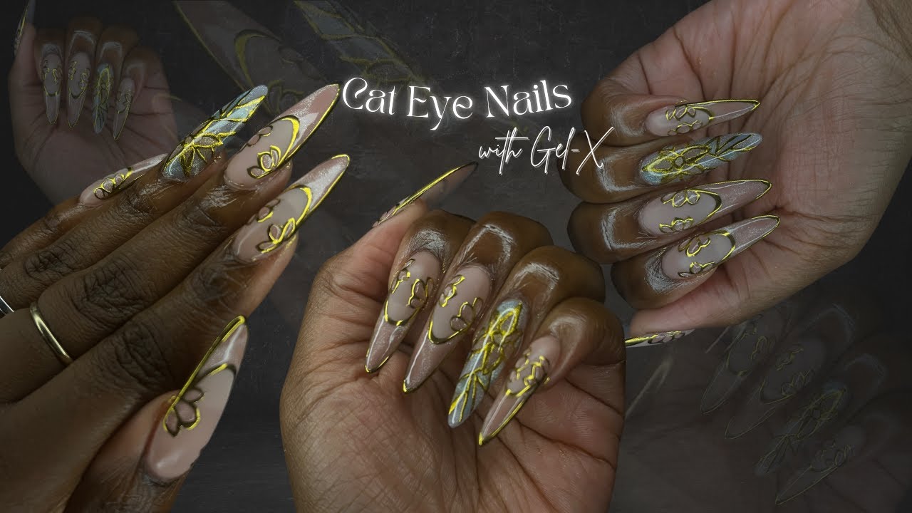 Cat Eye Nails | Pop-Off Set, Gel-X Nails 💅🏾 - YouTube
