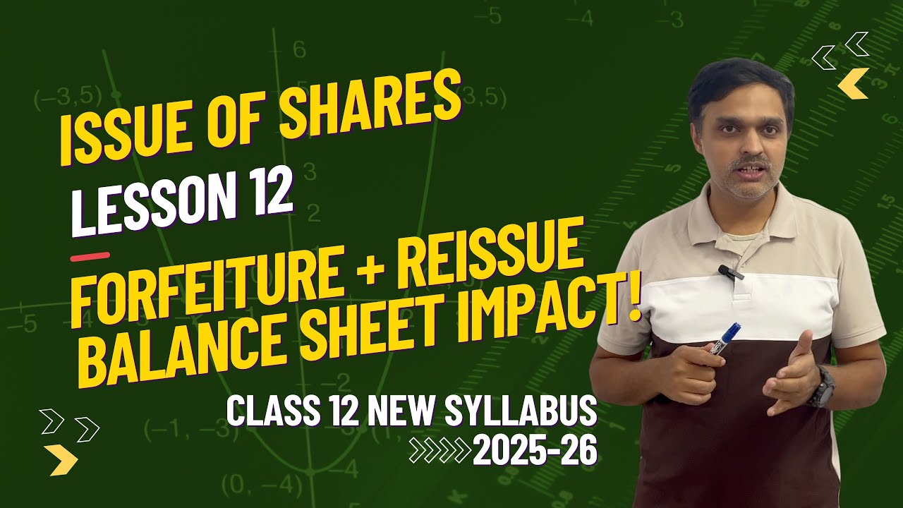 Effect of Forfeiture & Reissue on Balance Sheet 📊 | Class 12 Accounts ...