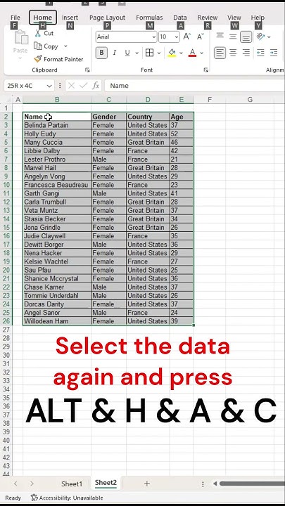 Format data as Table,2 ways, Keyboard shortcuts #exceltips #exceltricks #exceltutorial # ...