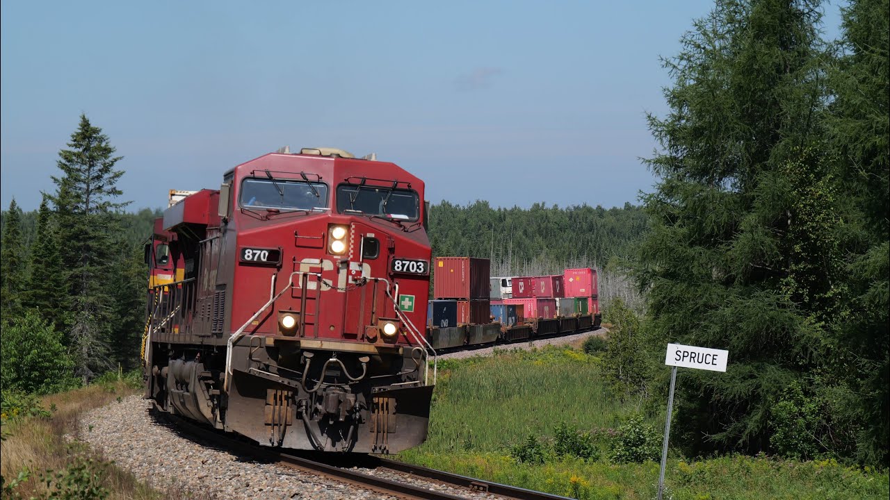 CP 8703 leads CPKC 120 over 3 Subdivisions in Eastern Quebec & Western Maine 7/29/24 - YouTube