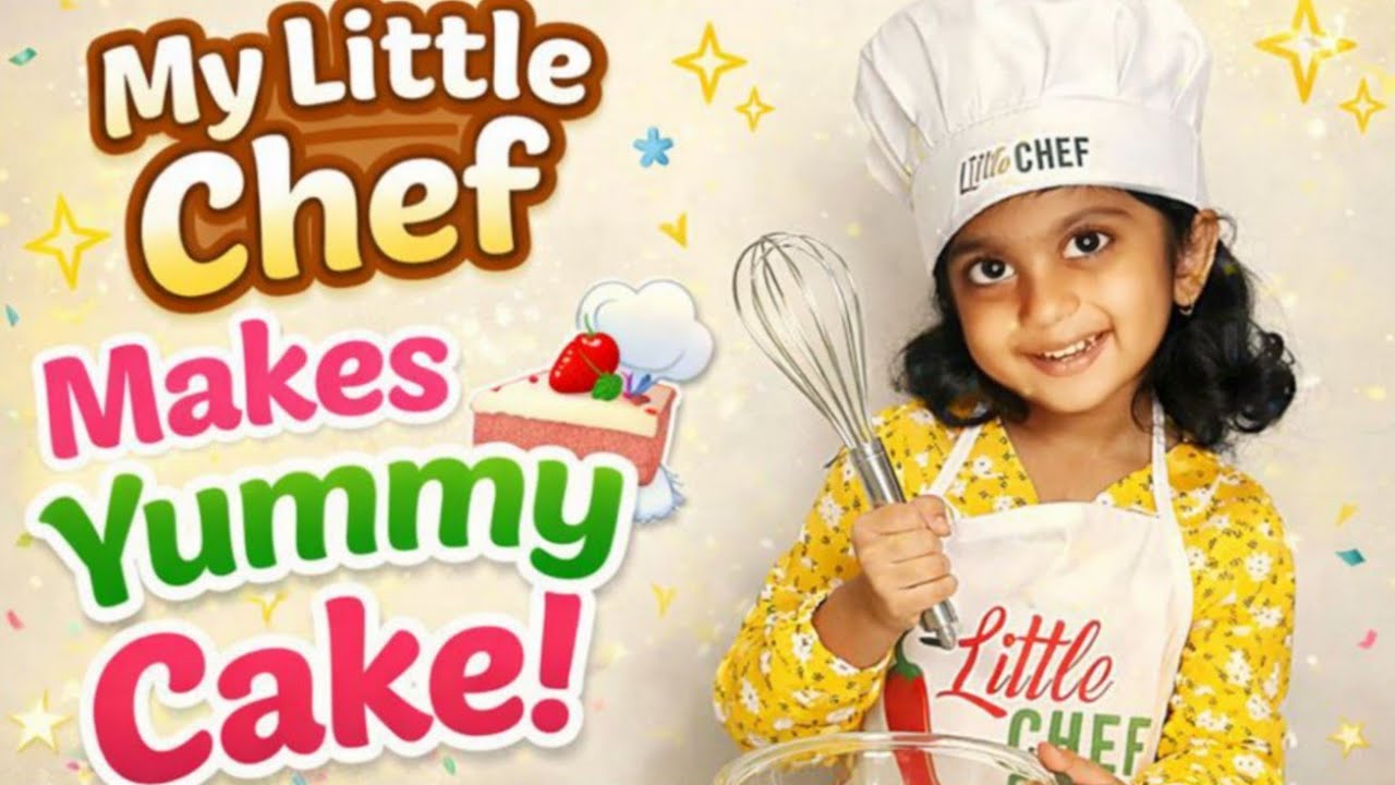 Cute Little Girl Makes Yummy Cake 🍰 | Fun Kids Cooking & Baking Video ...
