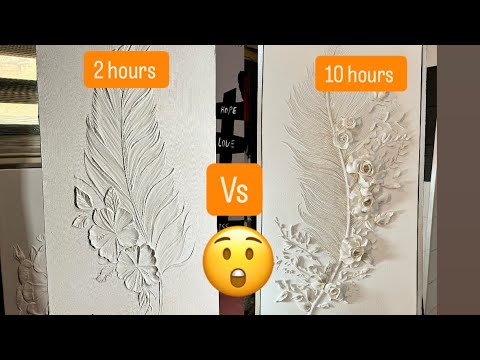 “Raised Painting in 2 Hours vs. 10 Hours! Texture or Sculpture?” - YouTube