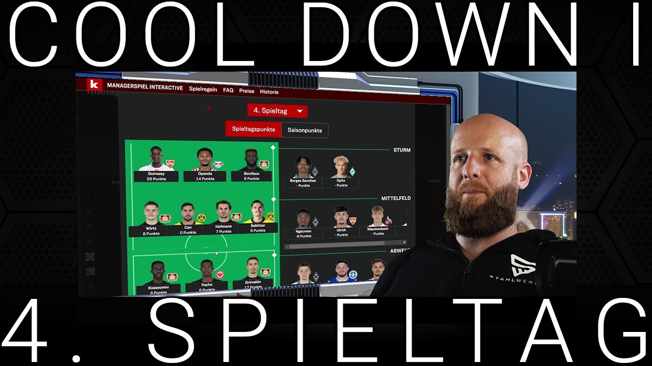 4. Spieltag - Bundesliga Saison 2023/24 - COOL DOWN PART I + Kicker ...