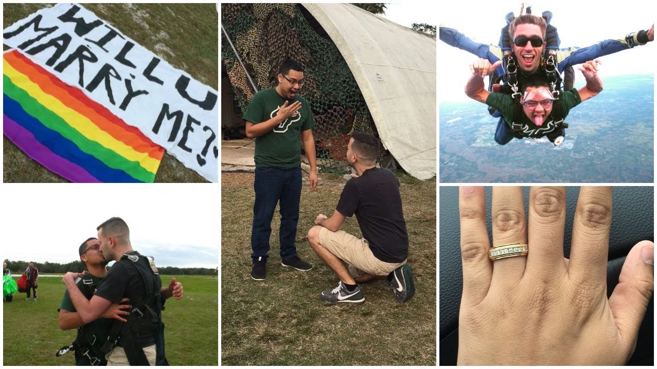 Gay Skydiving Proposal Epic Lgbt Marriage Proposal Youtube