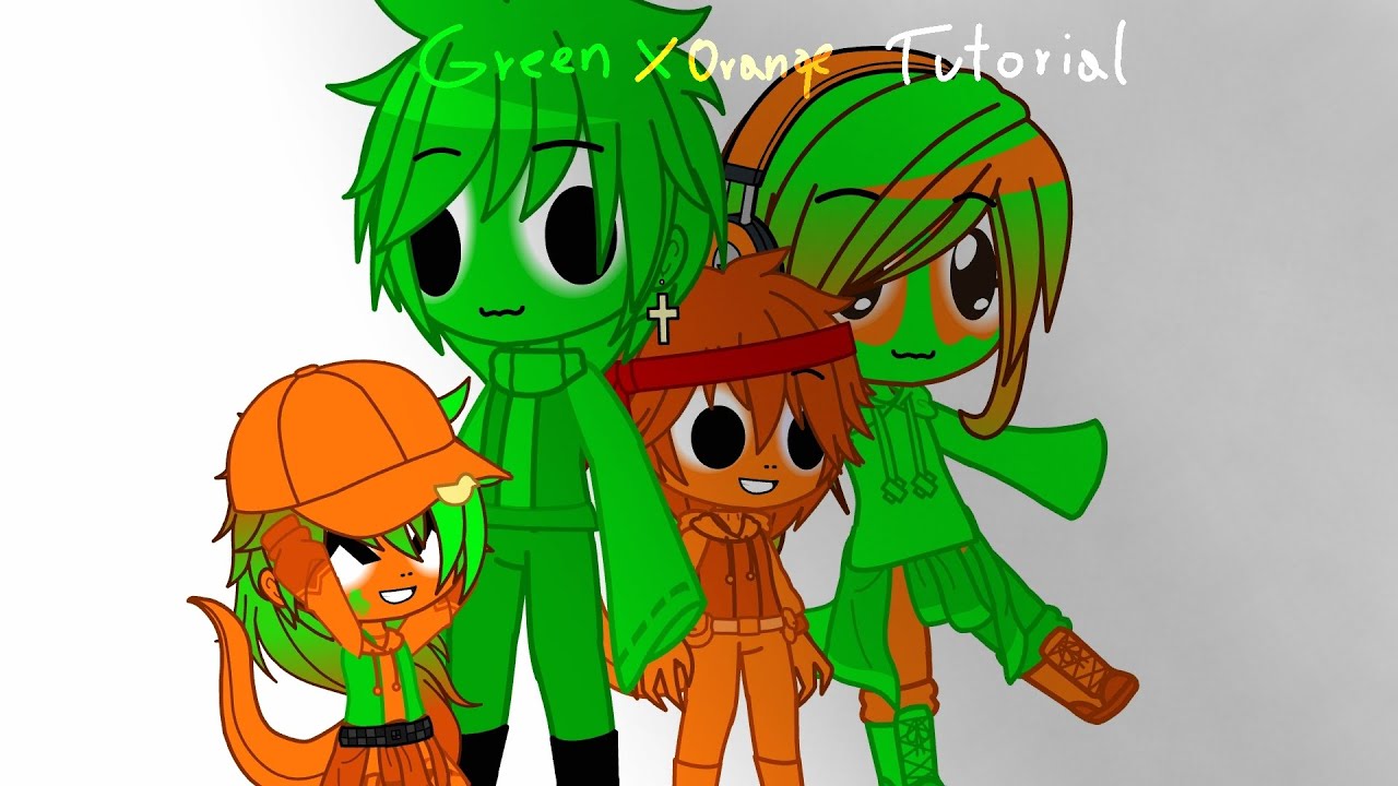 Green Orange Greentea and Orenta tutorial//Rainbow Friends//How to make ...