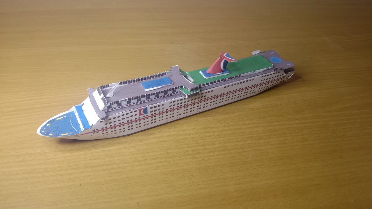 MS Jubilee Carnival Cruise Ship Papercraft | Alvarez Papercraft - YouTube