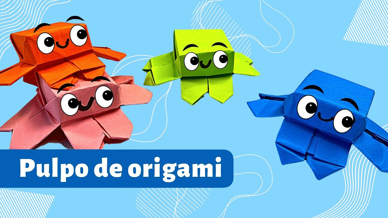 Cómo hacer un pulpo de origami fácil - Tutorial paso a paso - YouTube