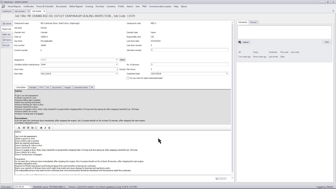 ShipPalm - How To Report A Job In The PMS (PMS) - YouTube