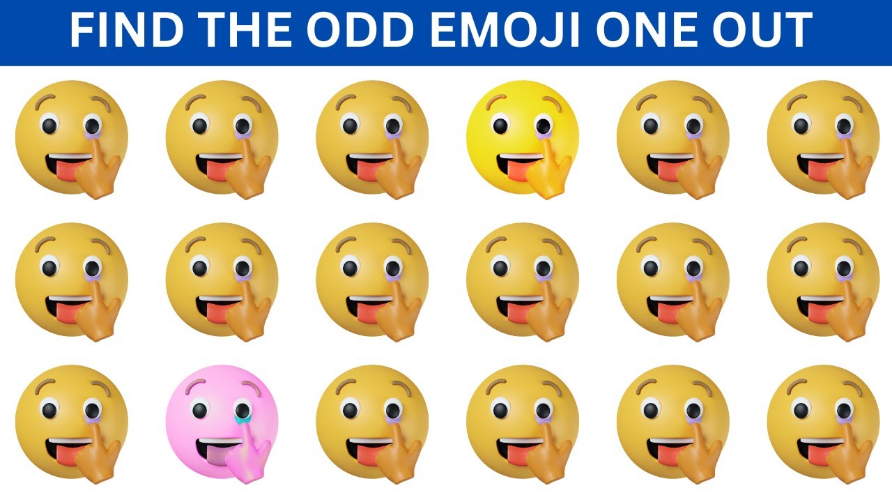 FIND THE ODD EMOJI ONE OUT - YouTube