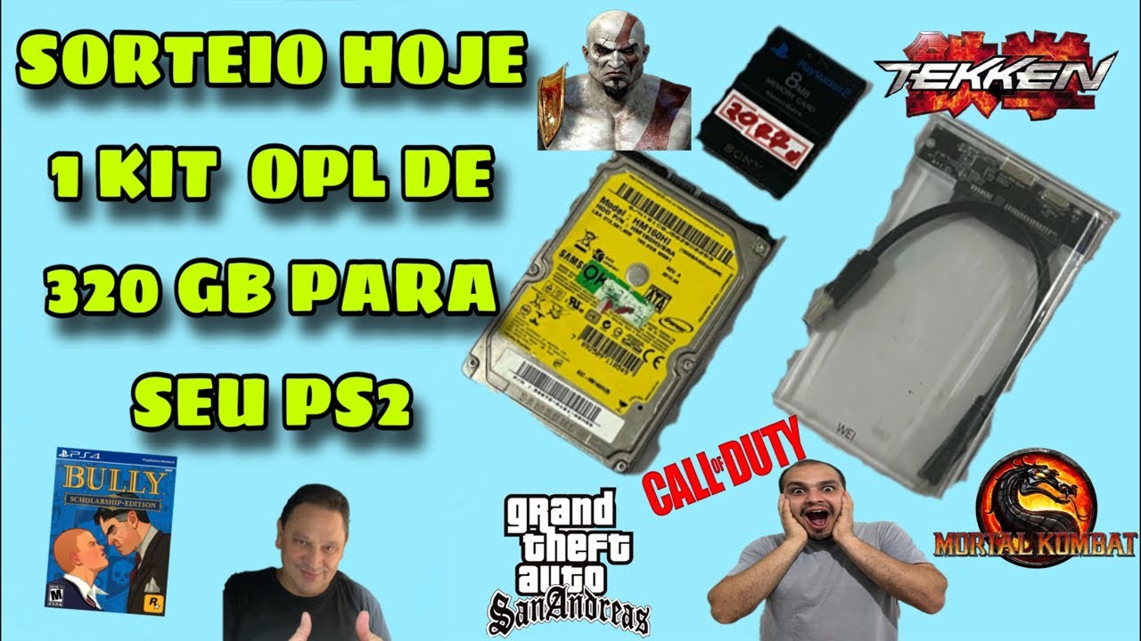 SORTEIO HOJE 1 SUPER KIT OPL PARA PS2 - YouTube